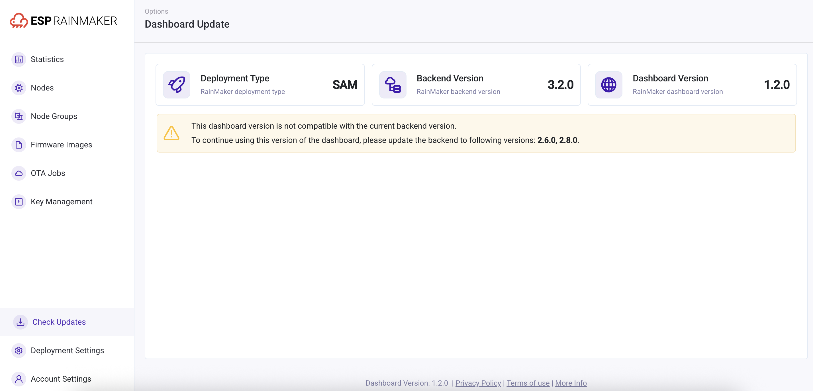 Check Updates | ESP RainMaker 文档中心